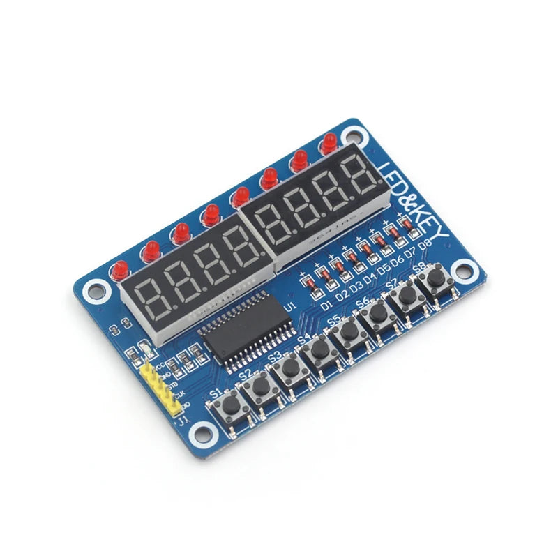 TM1638 key digital tube LED display module 8-bit digital tube LED\key ...